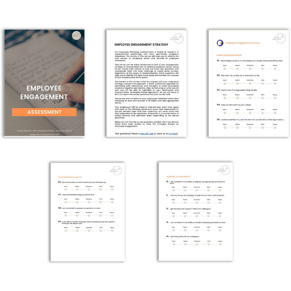 Science-Backed Employee Engagement Survey Questions - Work Unlocked